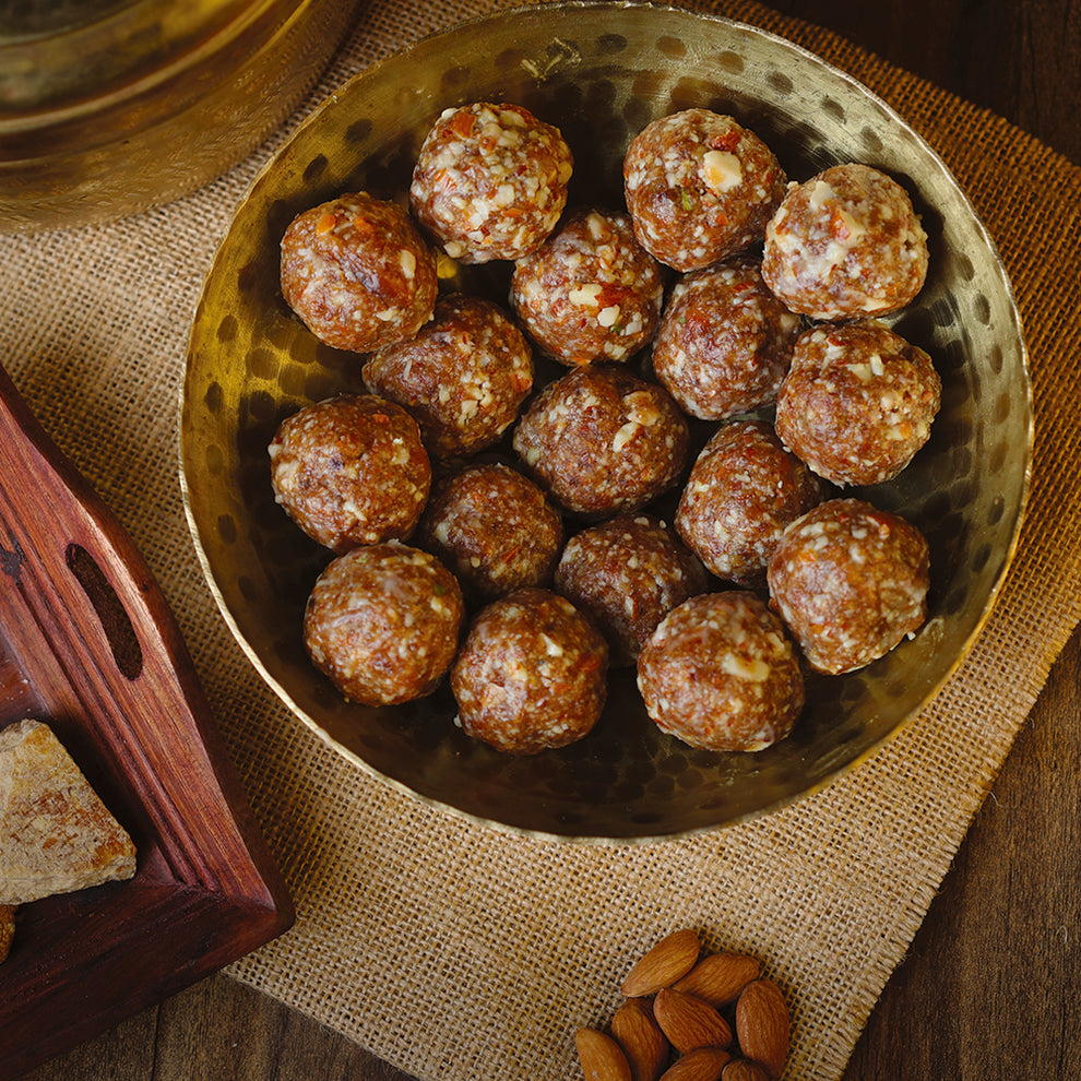Wellness Healthy Delights Badam Laddu – Maa Mitahara